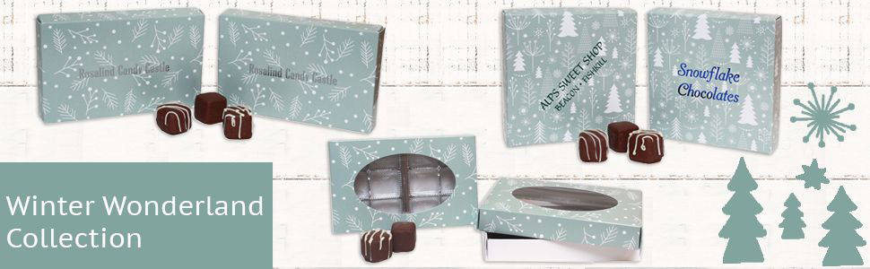 Winter Wonderland Collection of Candy Packaging Boxes